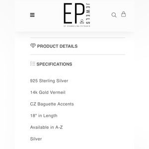 EP JEWELS | Accessories | Ep Jewels Silver Bubble Letter A Cz Necklace ...